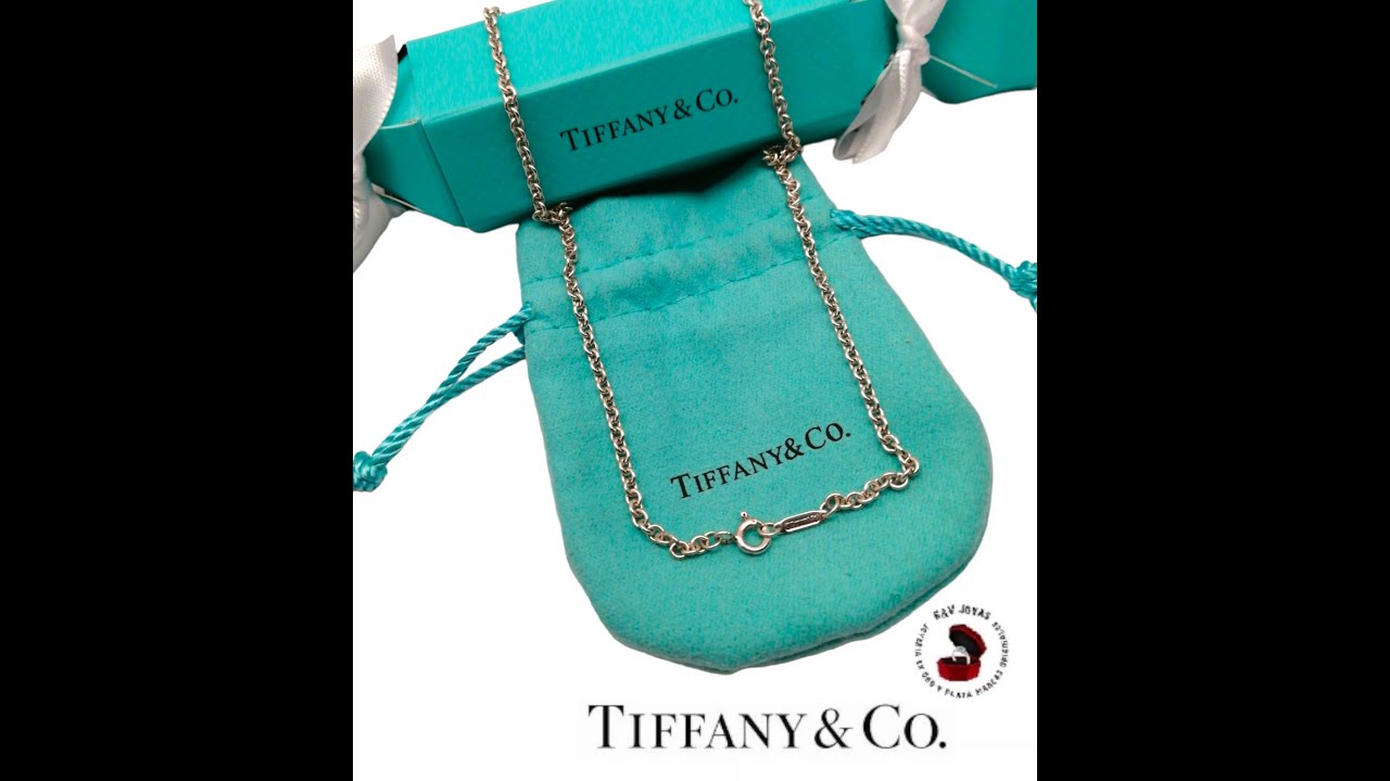 Cadena Gargantilla TIFFANY & CO Plata Fina 40 cm largo Auténtica ...