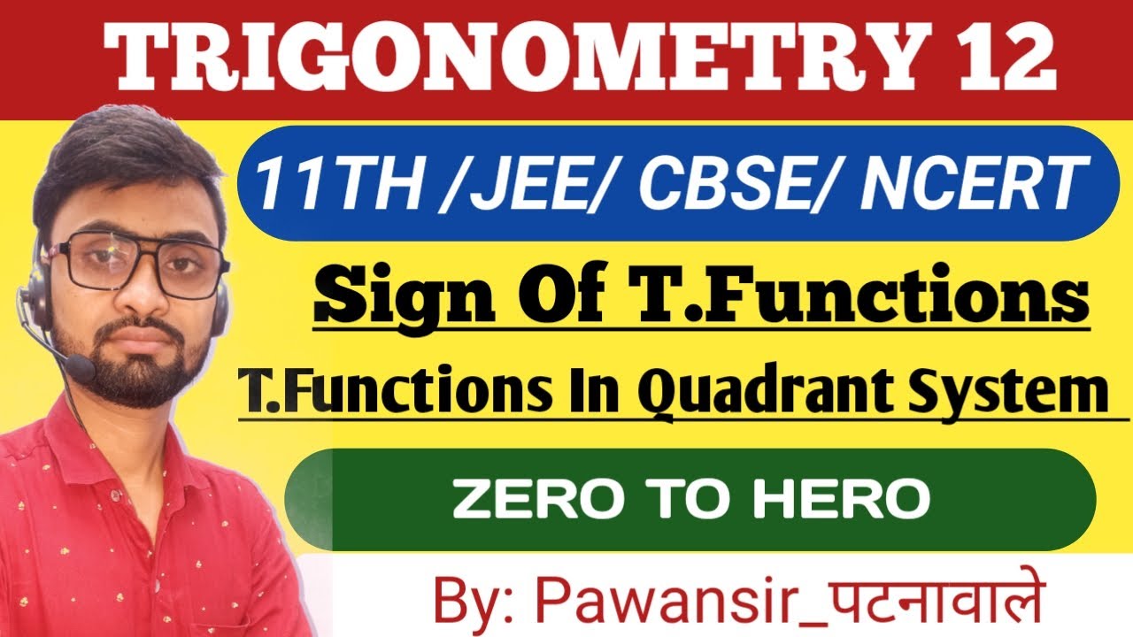 Trigonometry Class 11 JEE/NCERT | Class XI JEE Trigonometry ...