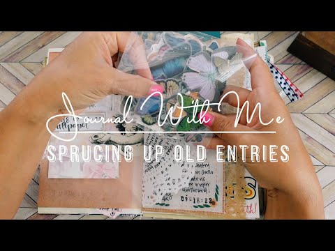 Journal With Me: Decorating Old Journal Entries - YouTube