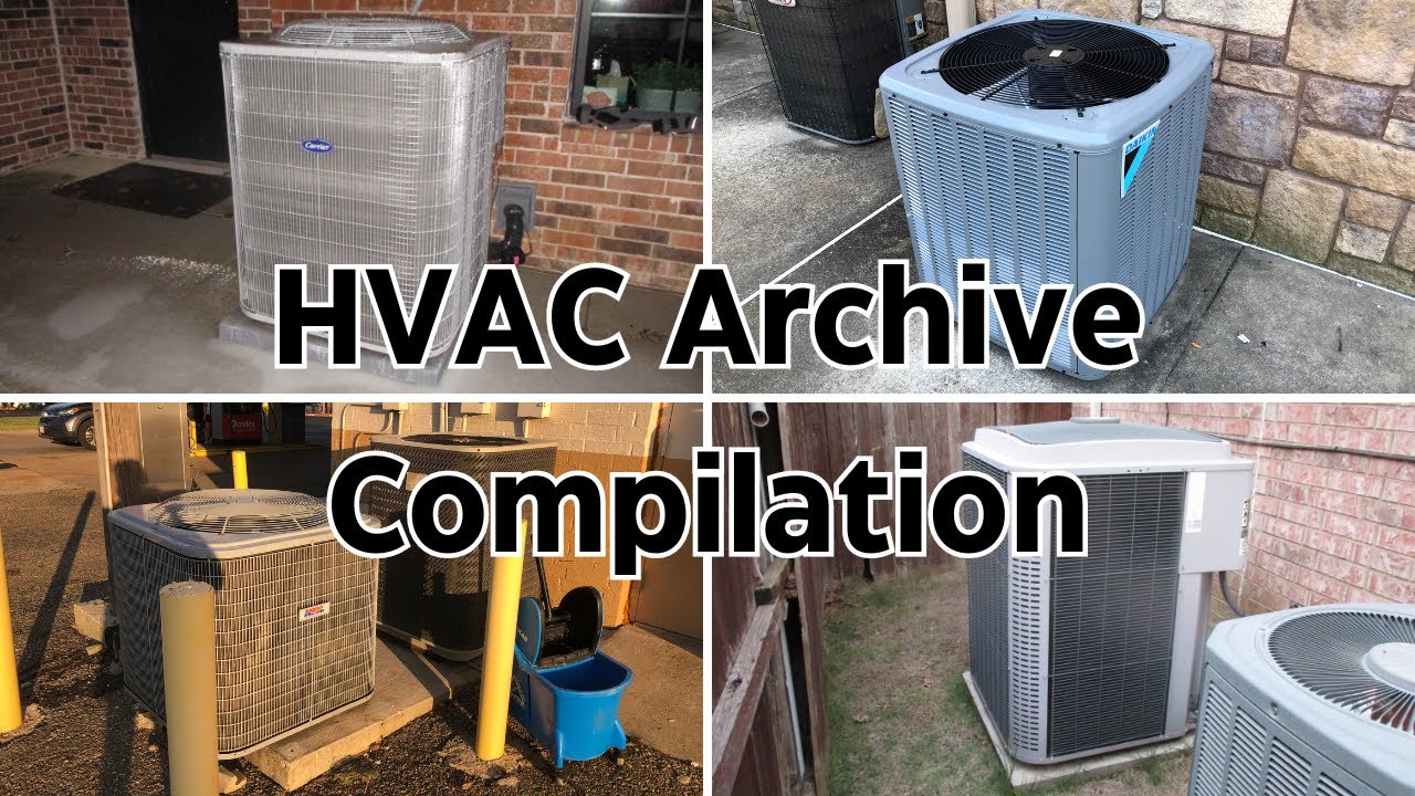 HVAC Archive Compilation - Many Air Conditioners and Heat Pumps Running & 4 Startups - YouTube