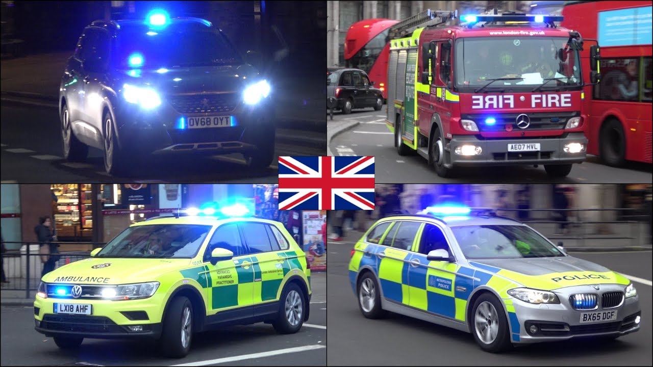 Large Police Convoy + New Emergency Vehicles responding in London - YouTube