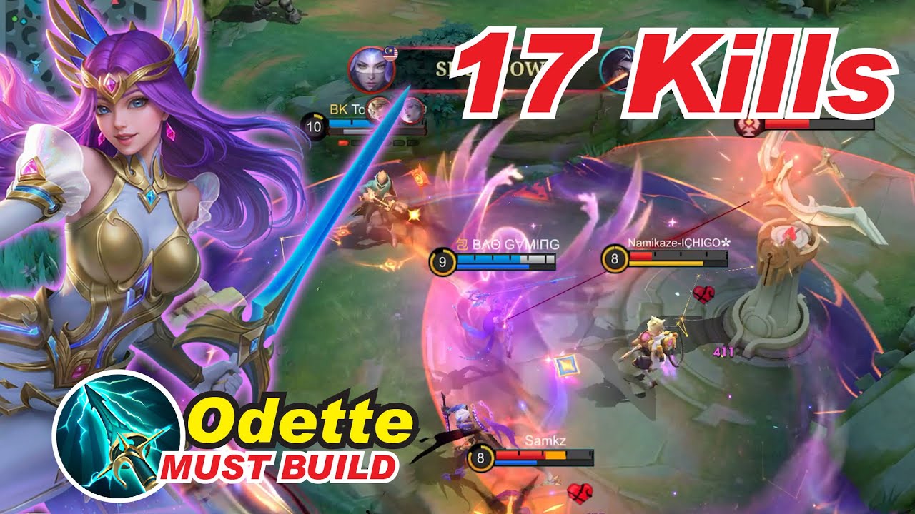 Odette NEW META MAGE 17 Kills Gameplay with Best Build Emblem Sets ...