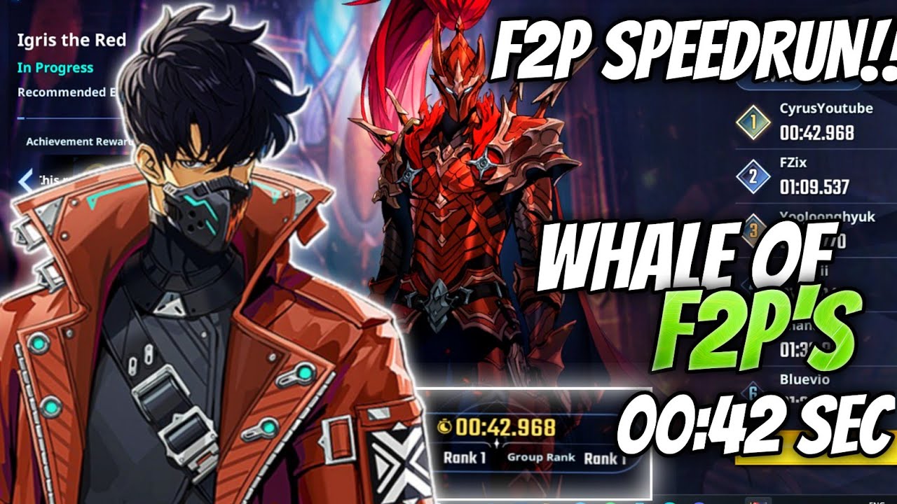 F2P BOT SPEEDRUN !! IGRIS-RED DEFEAT IN 00:42 SECOND! | SEASON 7 WEEK 3 BOSS | SOLO LEVELING ...