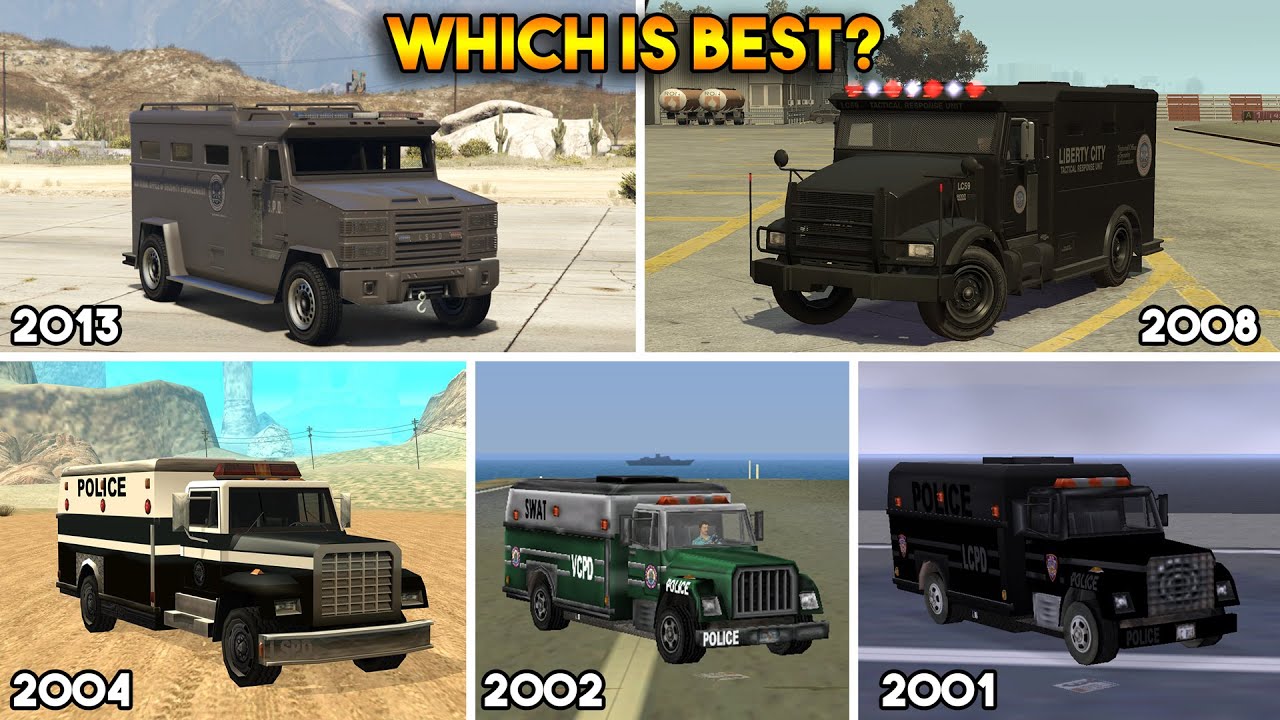 GTA : WHICH IS BEST SWAT VAN? (GTA 5, 4, SAN, VC, 3) - YouTube