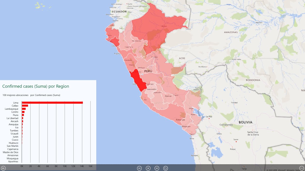 Estadísticas de coronavirus en el Perú con mapa 3D - YouTube