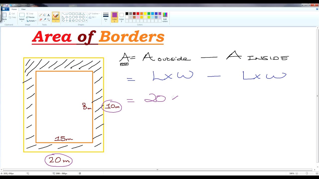 Area of borders 1 - YouTube