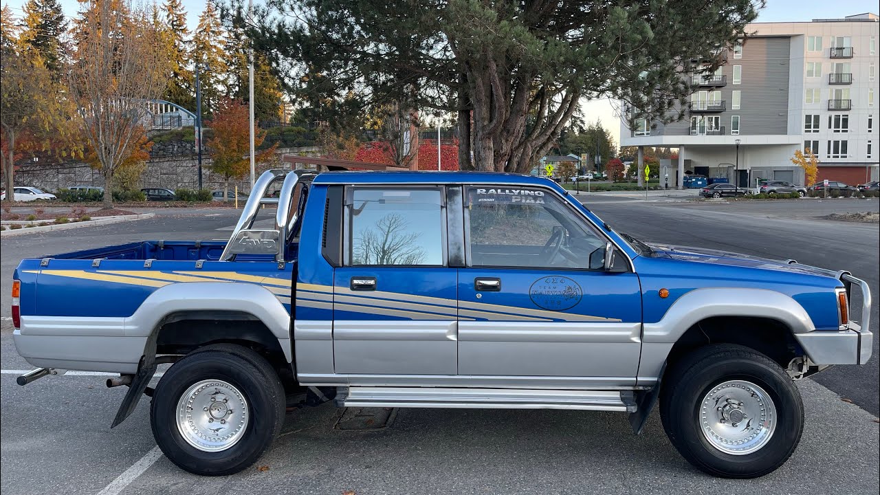 1991 MITSUBISHI STRADA 4WD 2,5DT R W-CAB 500kg Turbo diesel MT5 RHD-JDM ...