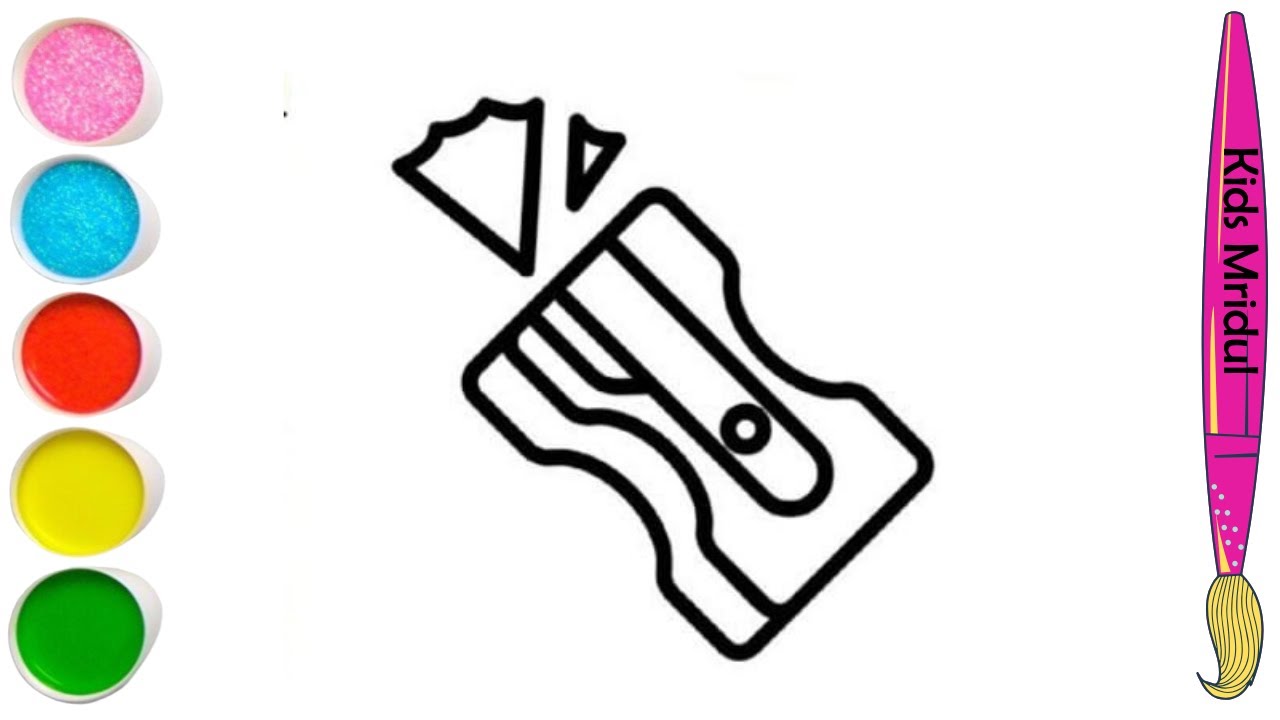 How To Draw Cute Sharpener Drawing, Painting & Coloring For Kids and ...