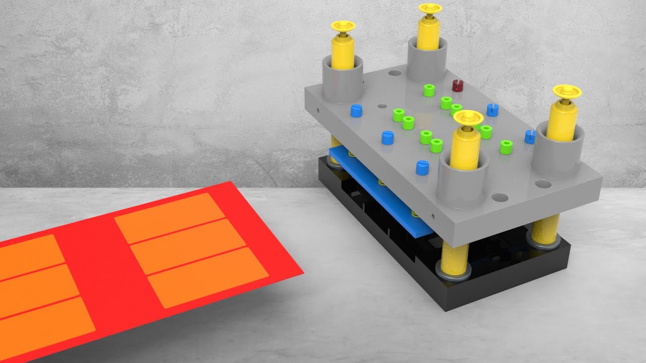 Mechanism 44 | Blister packs die cutting machine | Solidworks tutorials ...