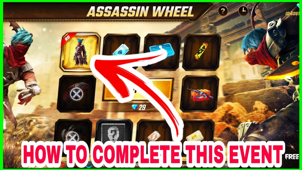 HOW TO COMPLETE ASSASSIN CROSS FADED WHEEL EVENT IN FREE FIRE, FREE ...