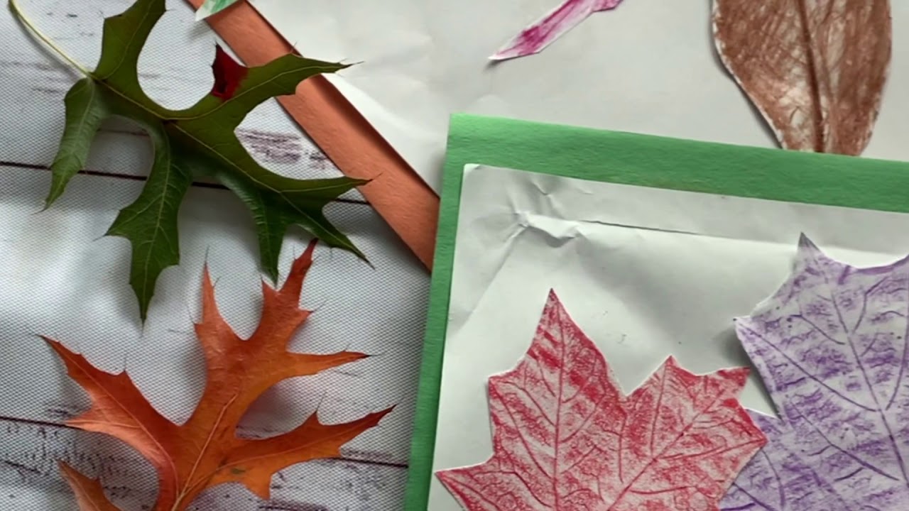 Leaf Rubbing Activity for Kids - YouTube