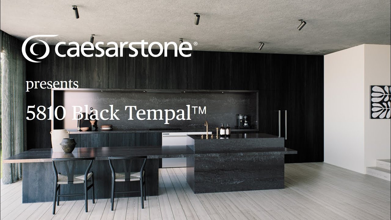 5810 Black Tempal™ | Caesarstone Dark Collection 2020/21 - YouTube