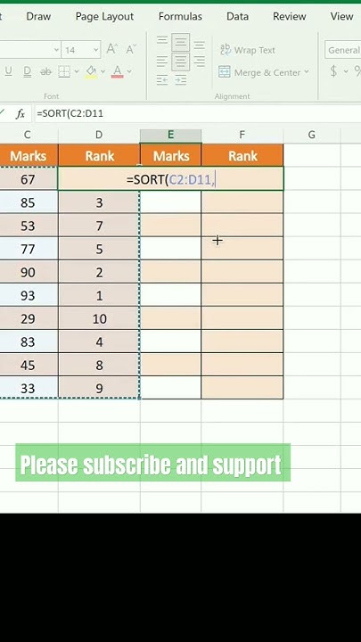 Formula for ranking based on score in Excel #exceltech #gk - YouTube