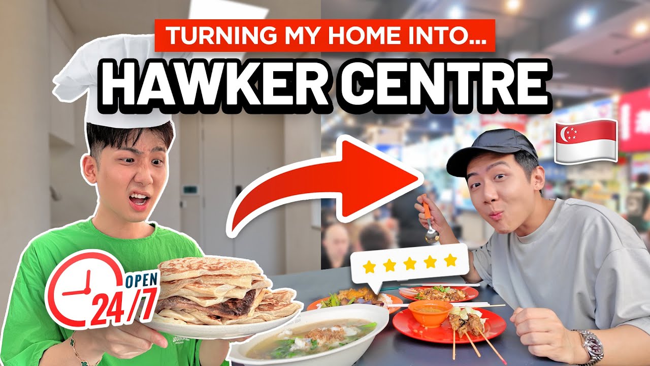 I Turned My House into a Singapore Hawker Centre - YouTube