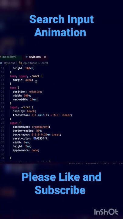 Search Input Animation using HTML and CSS #html #css #trending #youtube #instagram #07 - YouTube
