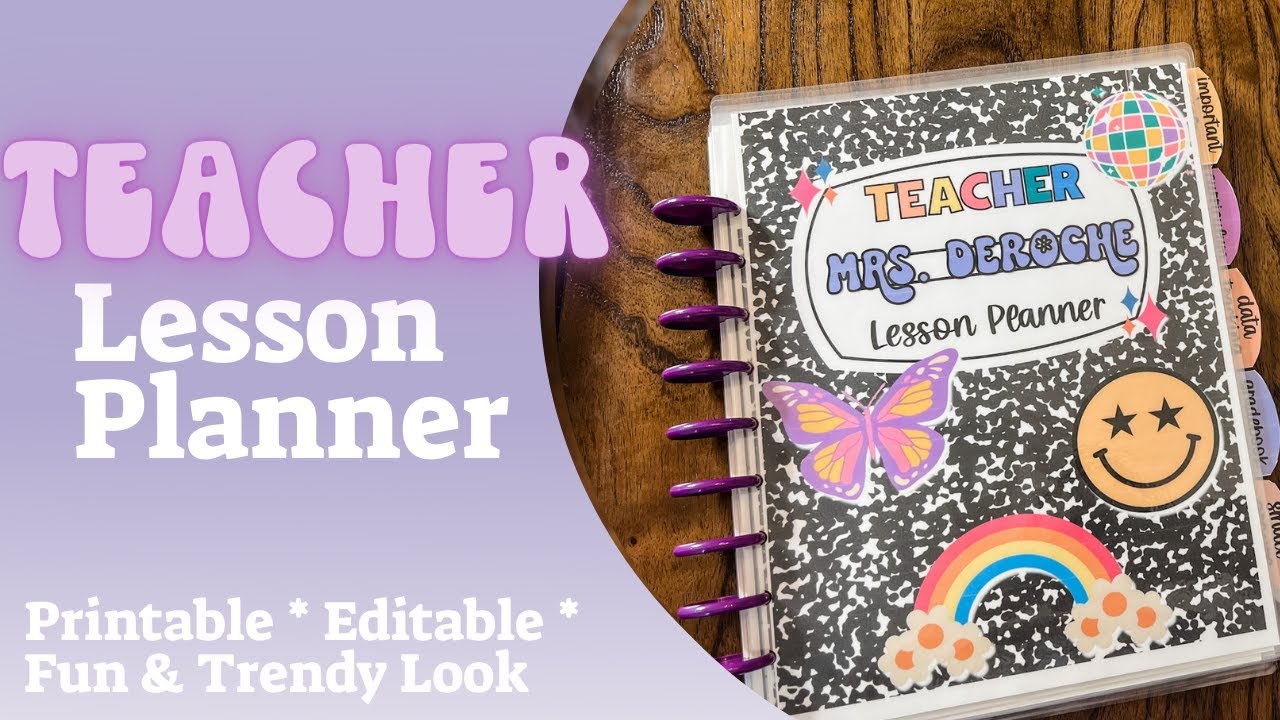 Retro Teacher Planner, Teacher Lesson Planner, Back to School ...