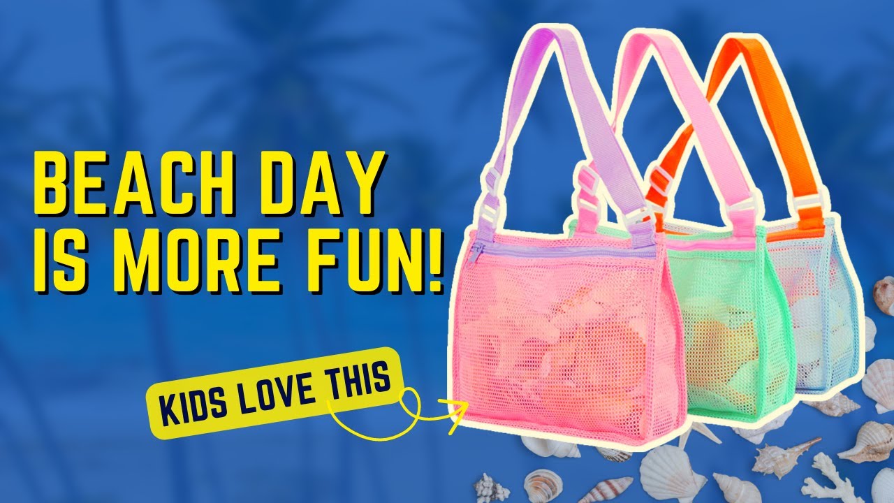 Mesh Beach Bag for Kids: This Mesh Seashell Bag is Too Cute to Resist ...