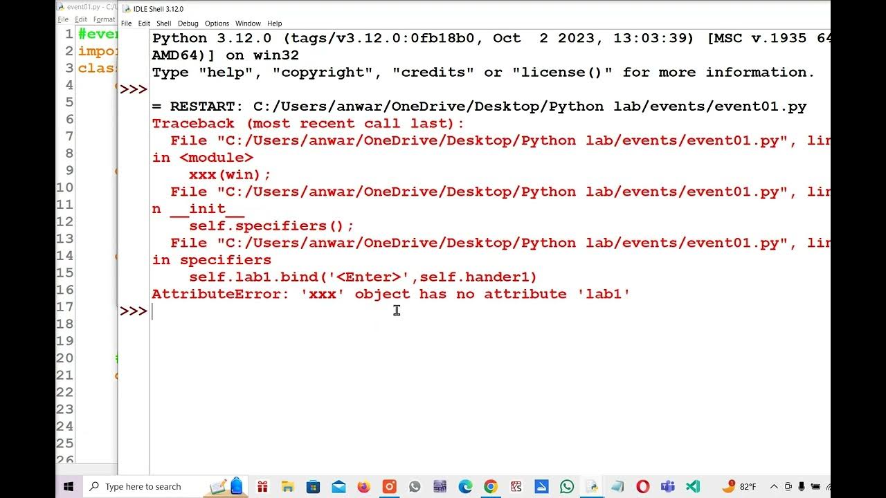 tkinter event specifier and event handler - YouTube