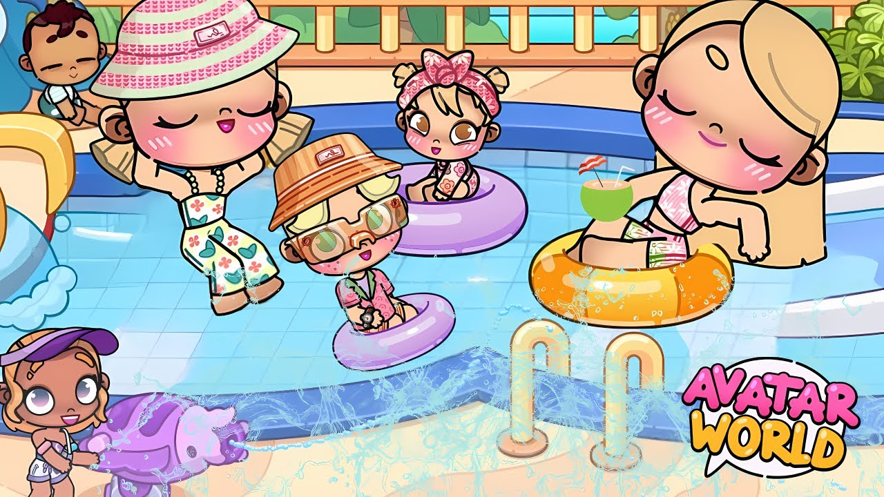 👉😱AS MELHORES ROTINAS E HISTÓRINHAS DE PARQUE AQUATICO EM AVATAR WORLD ...