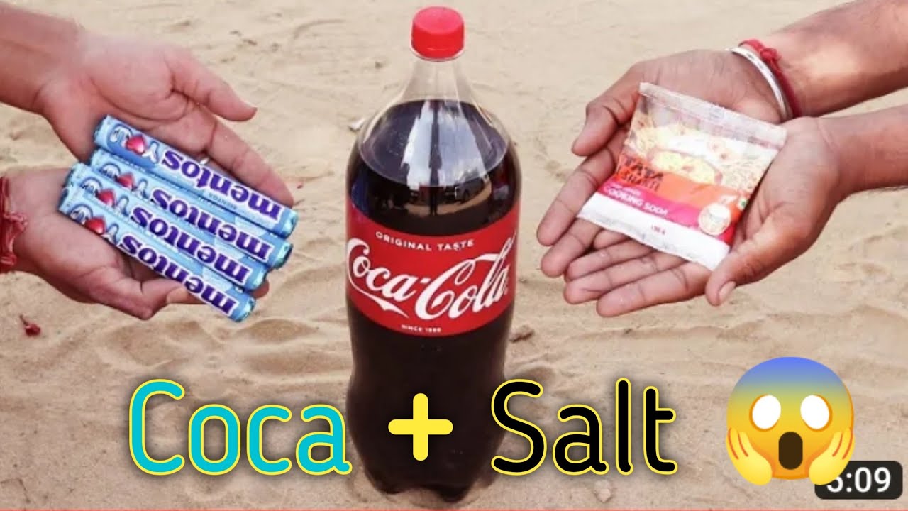 Cocacola with salt || Coke😱 experiment -Will it Reaction? - YouTube