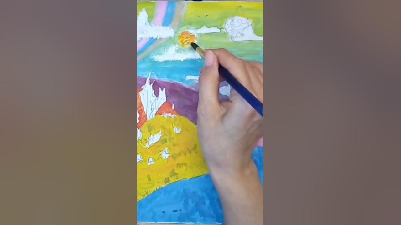 Як намалювати фантастичний пейзаж. #drawing. Повна версія за посиланням ...