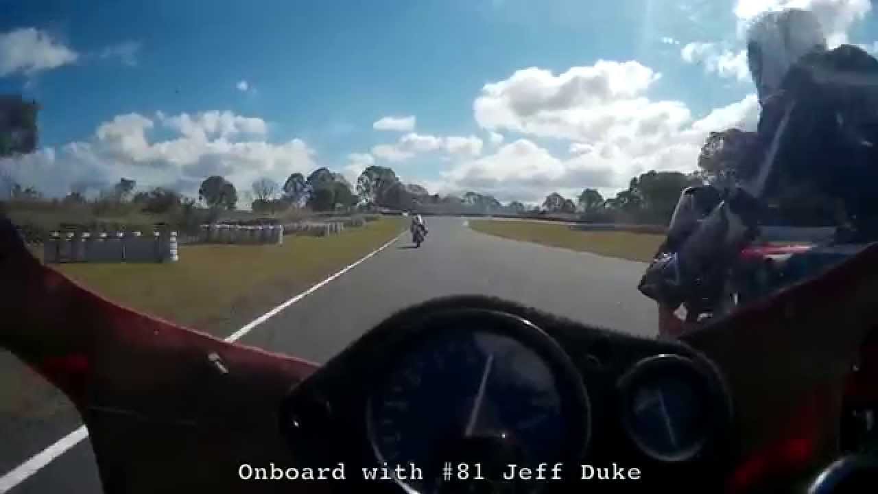 Jeff Duke - Race 3 P6 250 Production @ Lakeside for 2014 Aus Historic ...