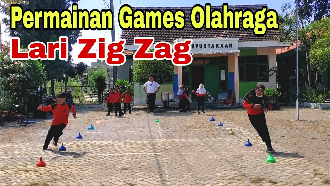 Permainan Games Olahraga Pembelajaran PJOK Gerak Lokomotor Lari Zig Zag Siswa Jadi Suka ...