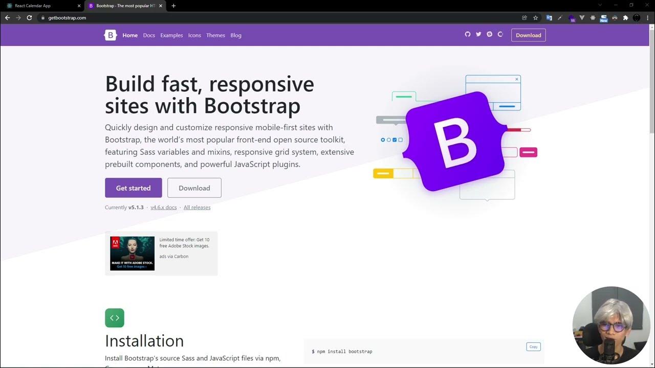 React Calendar Tutorial 02 Menginstall Bootstrap dan Persiapan Layout - YouTube