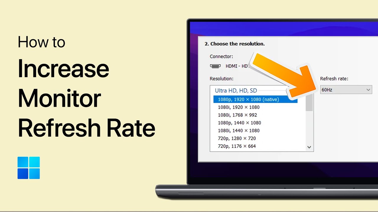 How To Increase Monitor Refresh Rate on Windows PC - YouTube