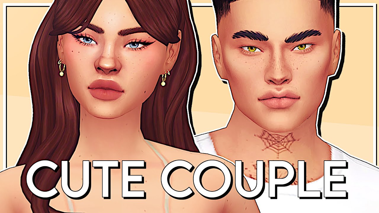 The Sims 4 | CUTE COUPLE 💕 | CAS & Lookbook + CC Links - YouTube