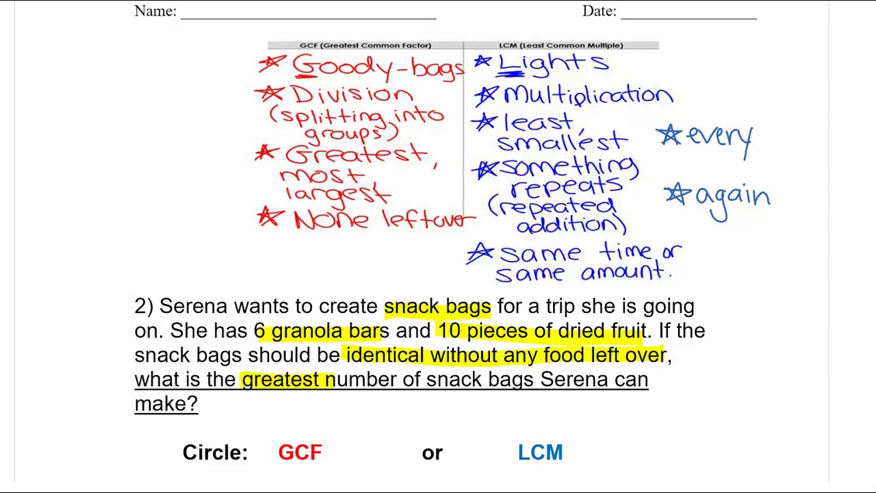 Unit 3 Lesson 3 LCM And GCF Word Problems YouTube unit-3-lesson-3-lcm-and-gcf-word-problems-youtube