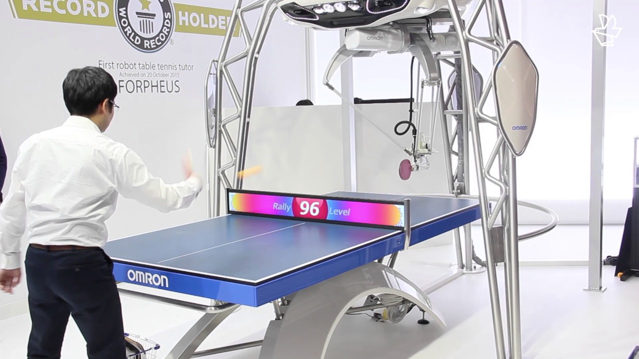 Hannover Messe 2017: Omron - Live-Match mit einem Tischtennis-Roboter ...