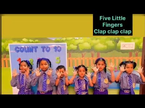 five little fingers clap clap clap 👏🏻#activity #action #school #video ...