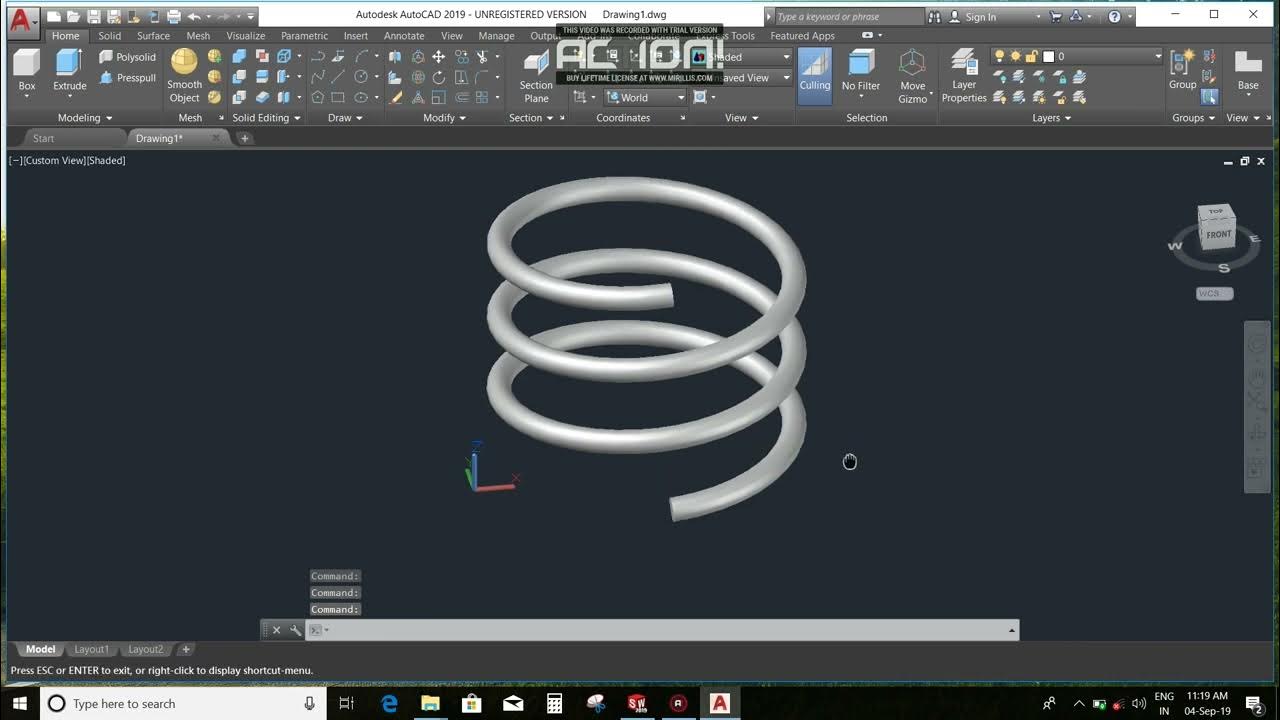 AUTOCD SPRING|| autocad main spring bana na shikho|| kaise drawing banate hai|| how to made ...
