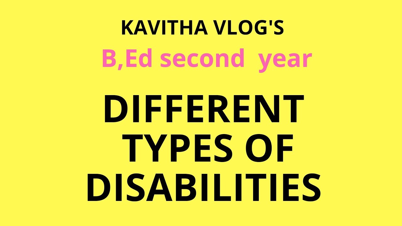 DIFFERENT TYPES OF DISABILITIES IN TAMIL YouTube