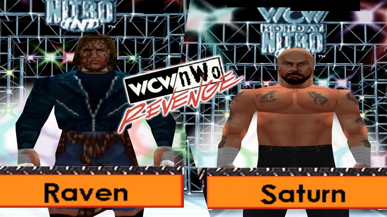 WCW/nWo Revenge | Raven vs Saturn | Exhibition | RetroArch - YouTube
