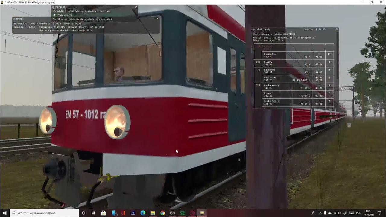 Jak uruchomić pociąg EN57 w MaSzyna Symulator Pojazdów Szynowych - YouTube
