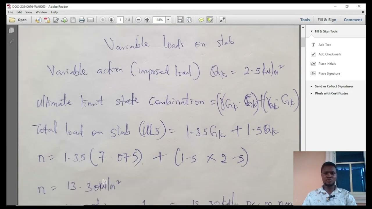 TWO WAY SLAB DESIGN CALCULATION EUROCODE 2 - YouTube