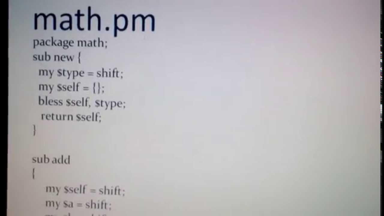 Perl basics - create and use modules - YouTube