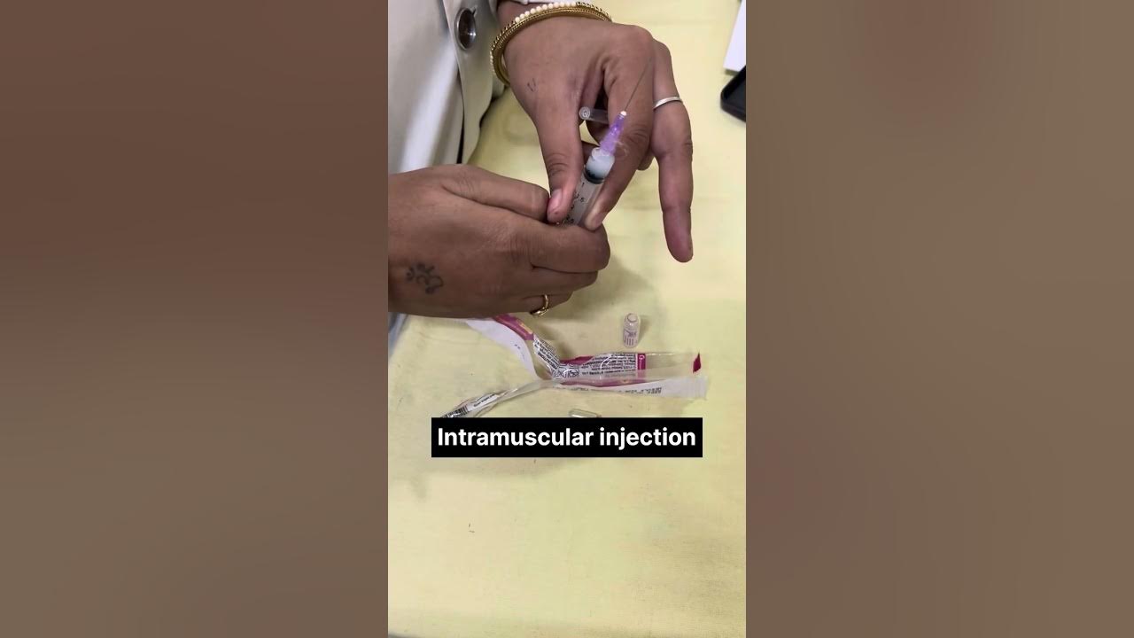 How to administer intramuscular injection/ Male patient / Deltoid muscle/ # ...