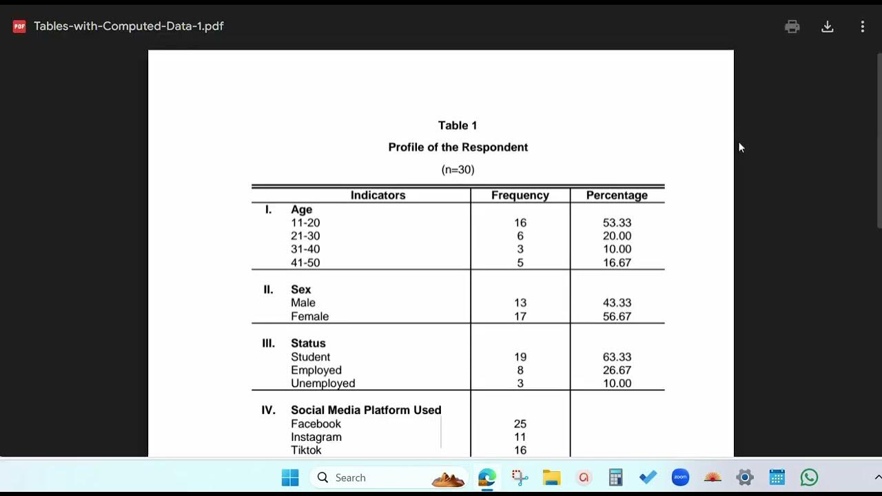 Common Errors in Assignment #3 - Tables and Analyzed Data | Research 2/ Thesis Writing - YouTube