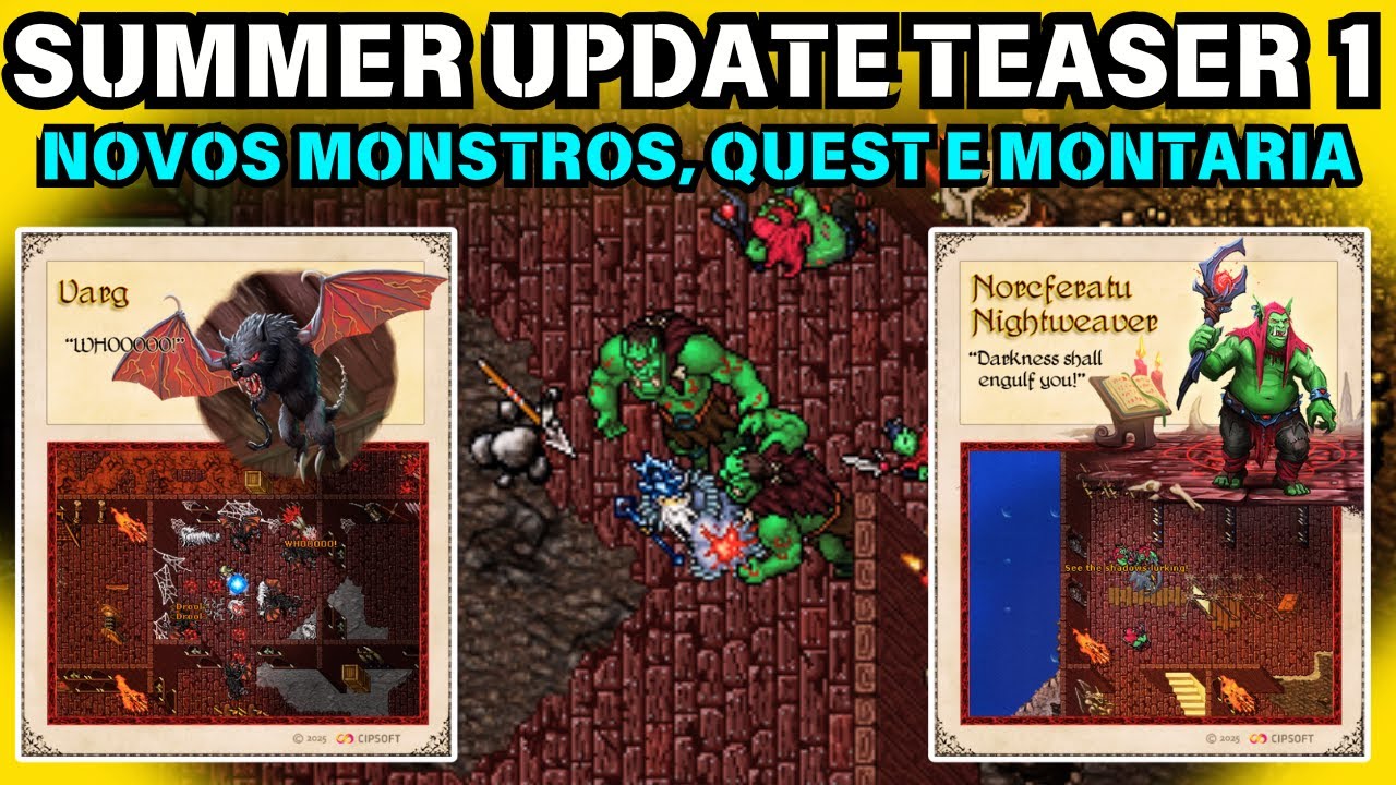 Tibia: Análise Completa do 1º Teaser do SUMMER UPDATE 2025, NOVOS MONSTROS e QUEST ...