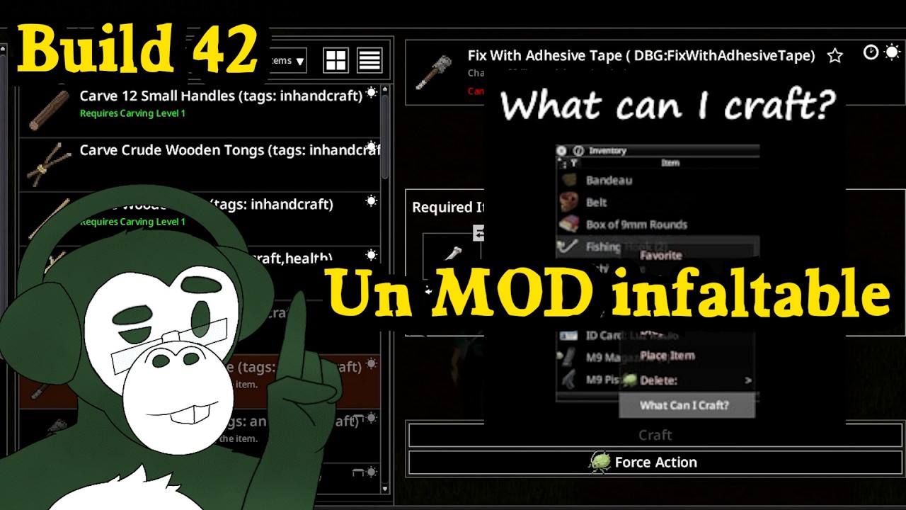LA MEJOR AYUDA PARA CRAFTEAR / MODS INFALTABLES / PROJECT ZOMBOID BUILD ...
