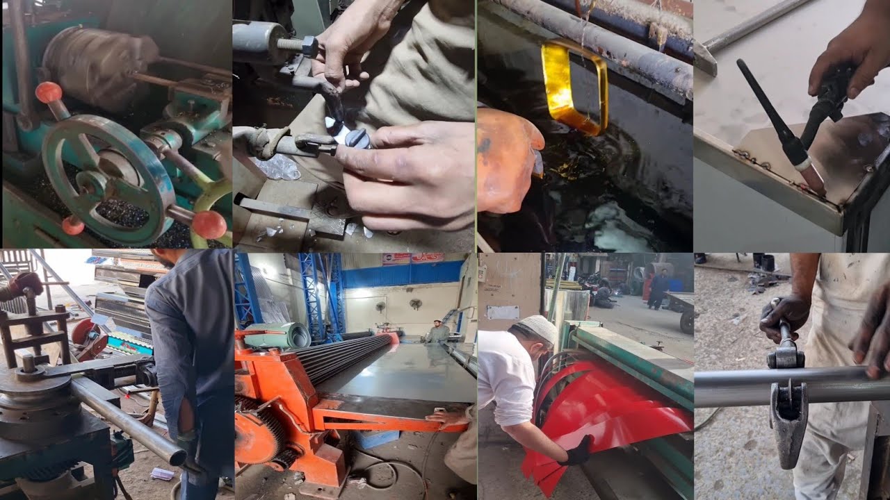 lathe machine working, Organ welding, spot welding, chrome work ...