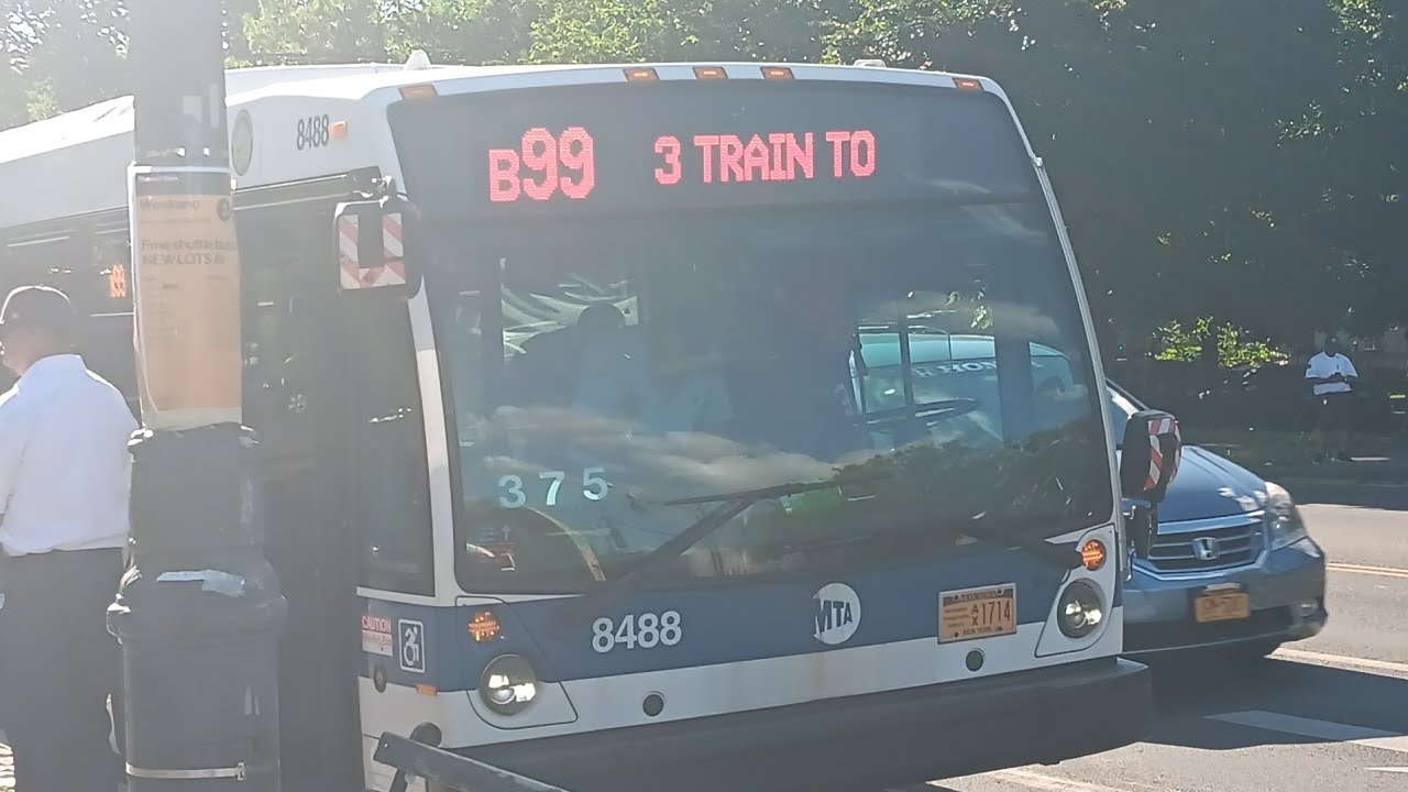 onboard a lfsa b99 novabus 3 train from Utica av to Pennsylvania av and ...