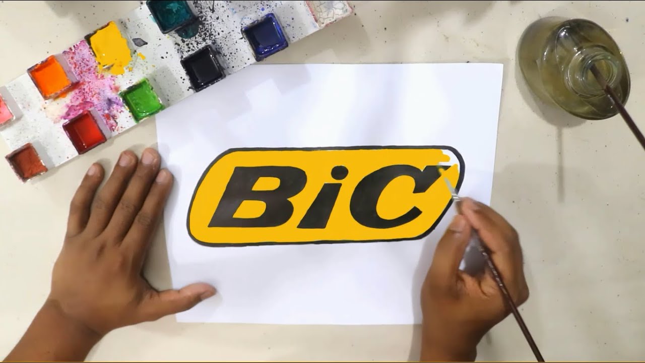 How to draw the Bic logo - YouTube