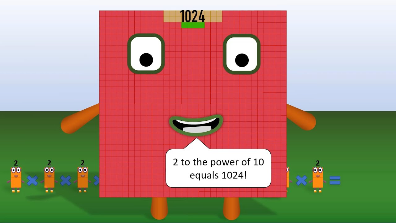 Numberblocks are playing in the powers of 2! Part 3. - YouTube