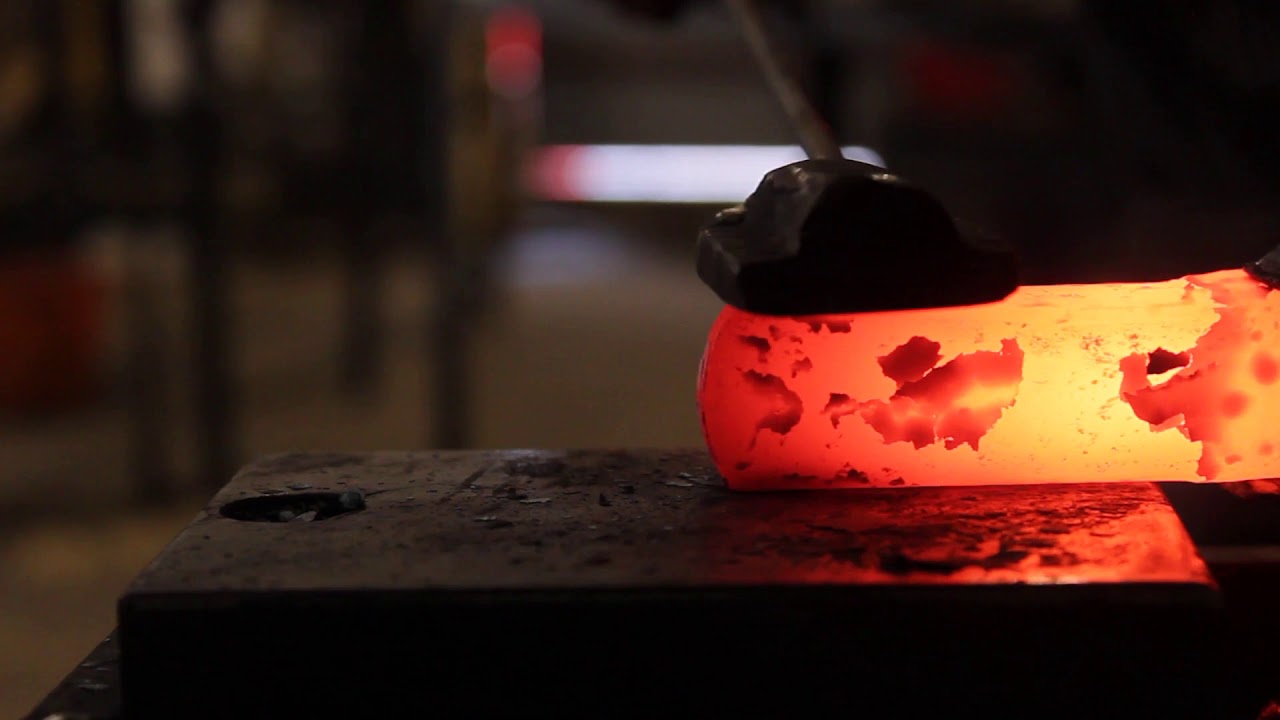 Massey Mechanical power hammer forging - YouTube