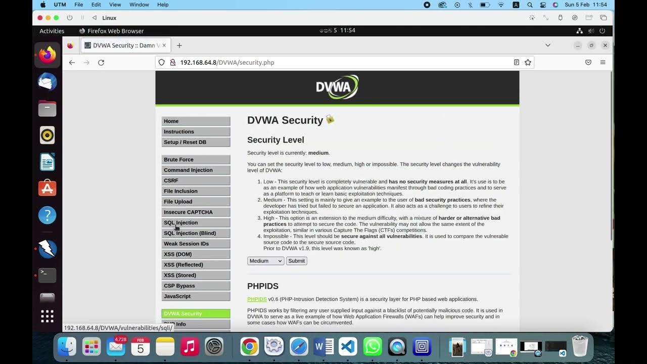 DVWA Penetration Testing with SQLi, XSS, Brute Force and CSRF - YouTube
