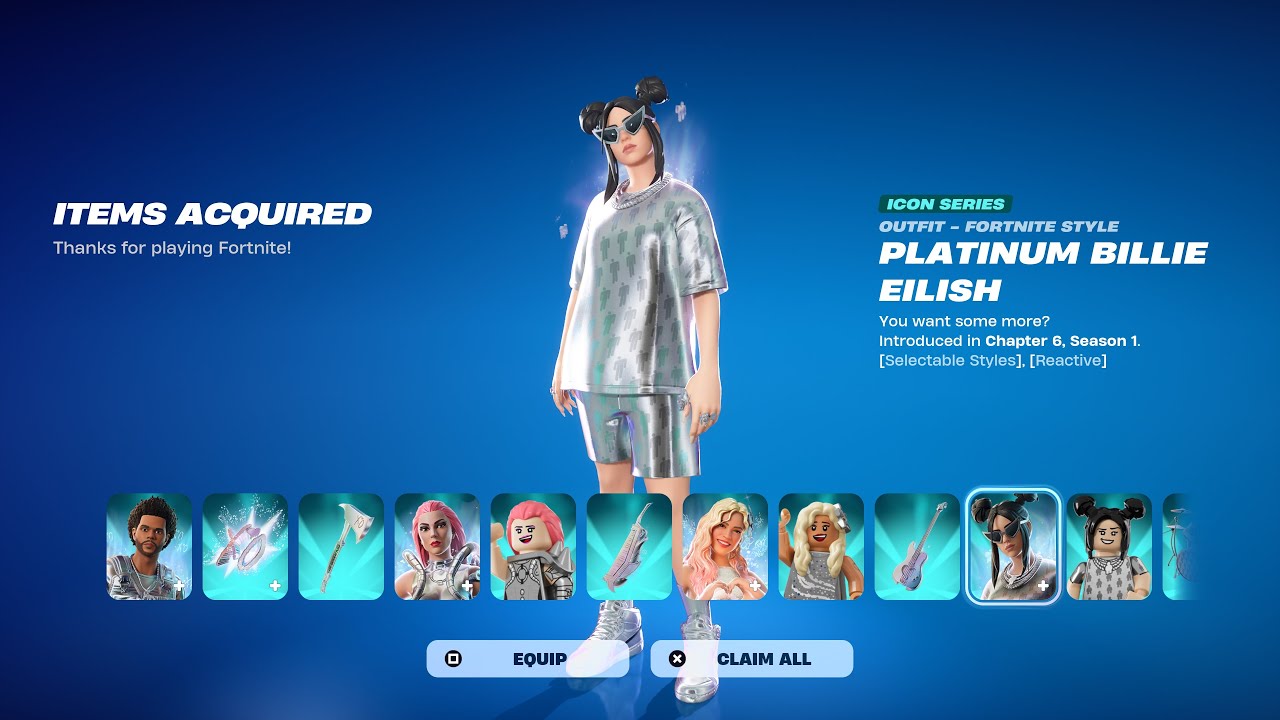 How To Get Platinum Billie Eilish Skin For FREE! (Fortnite) - YouTube